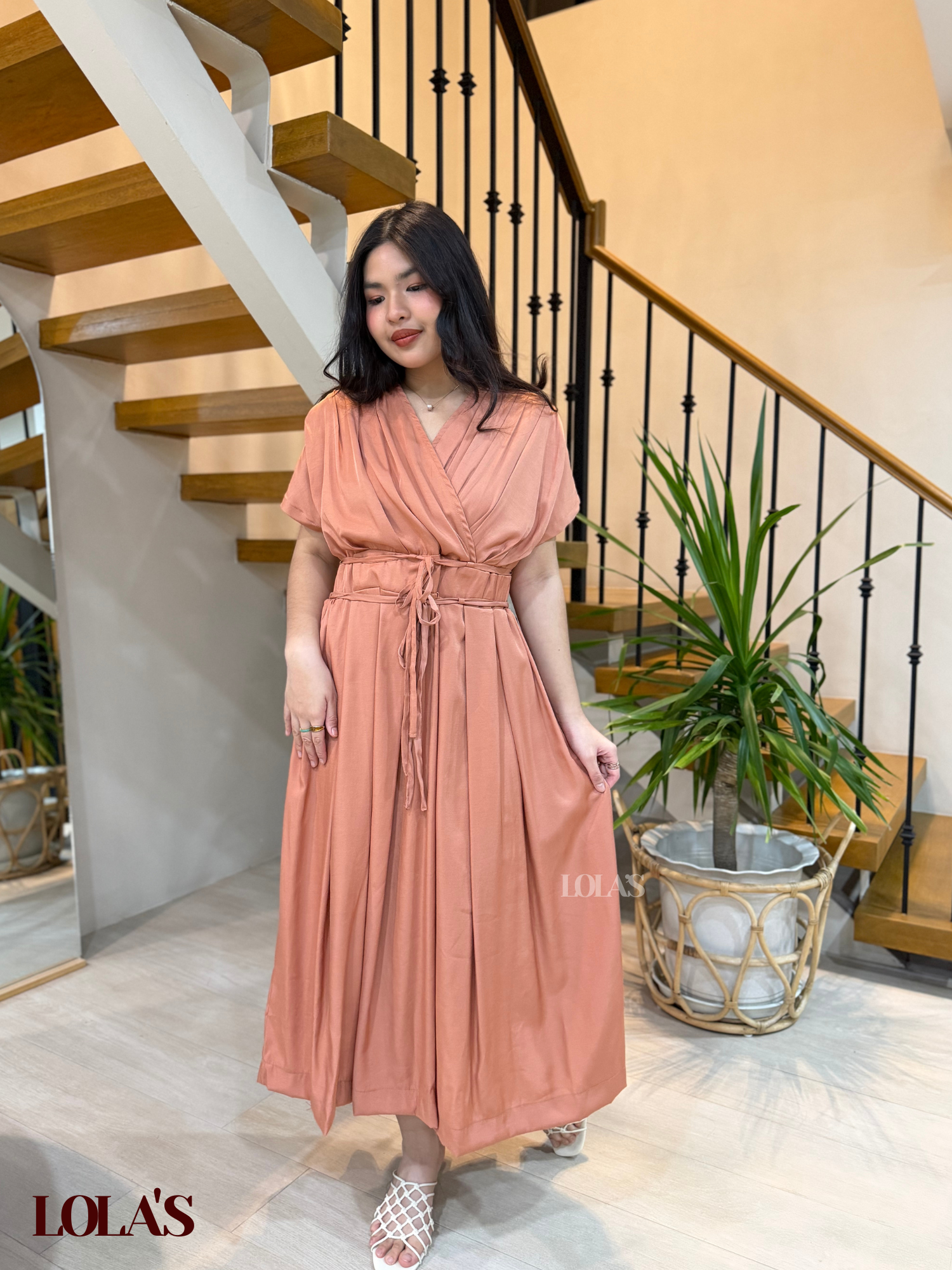 Kaye Dress (Salmon) – Lola's PH