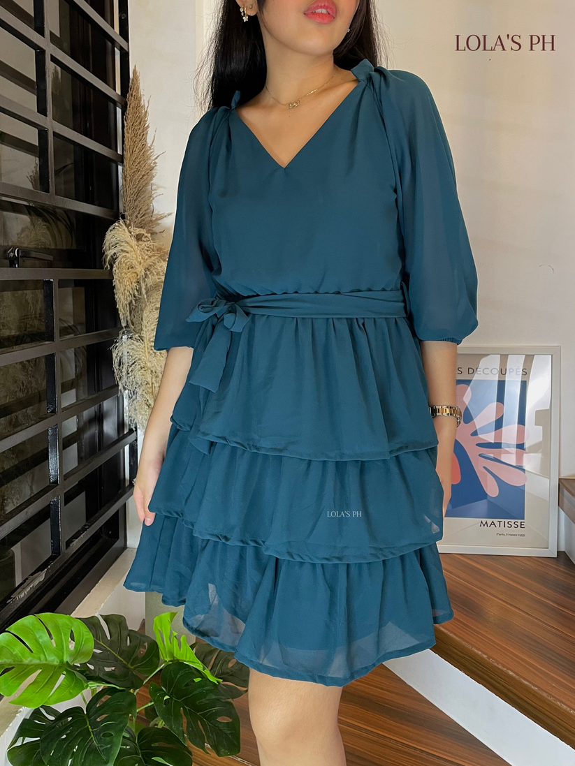 Mathilda Dress (Blue Green) – Lola's PH